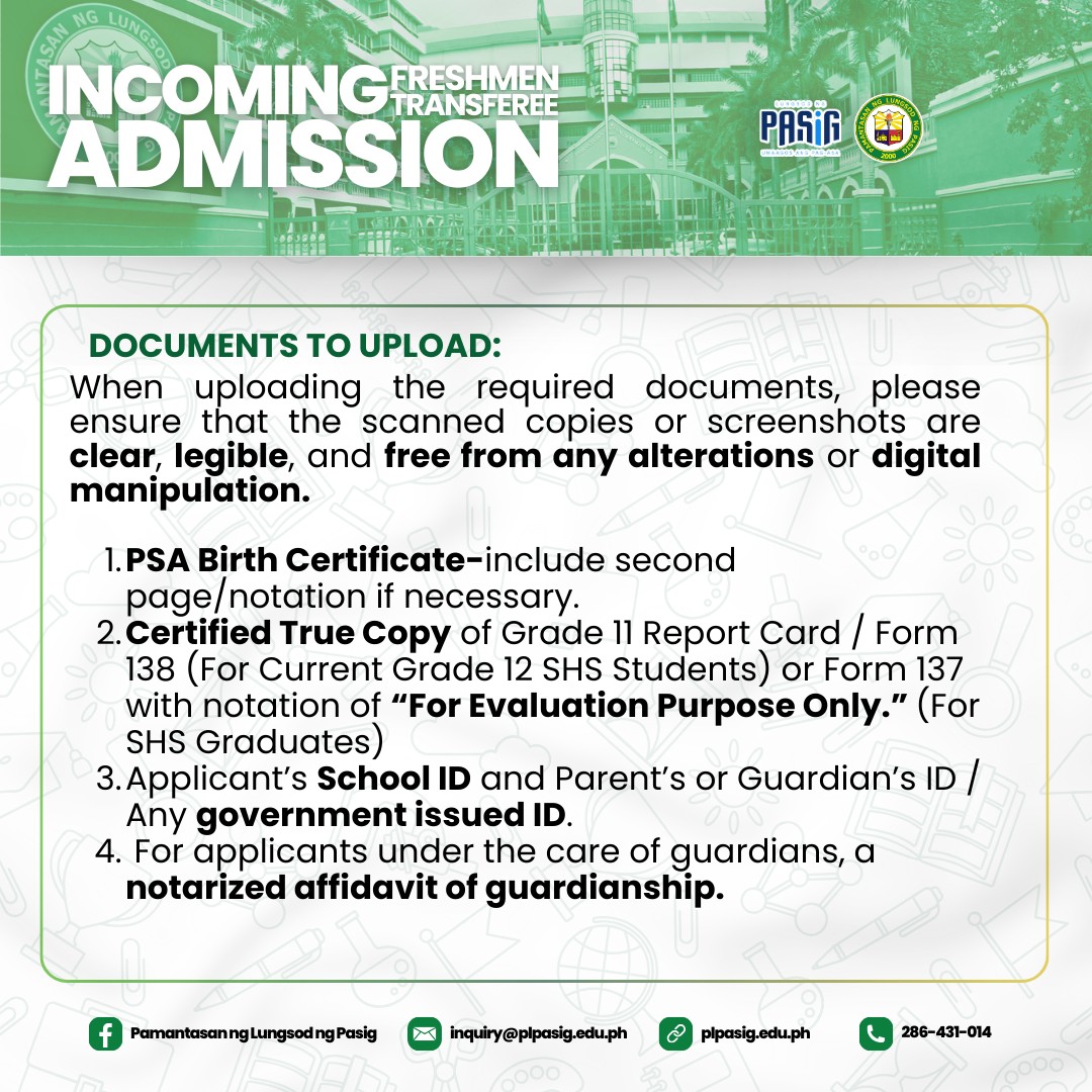 Application for Admission, Academic Year 2025-2026 - Pamantasan ng ...